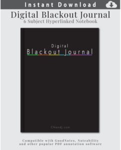 Digital Blackout Journal / Interactive Notebook with Black Pages - Cute ...